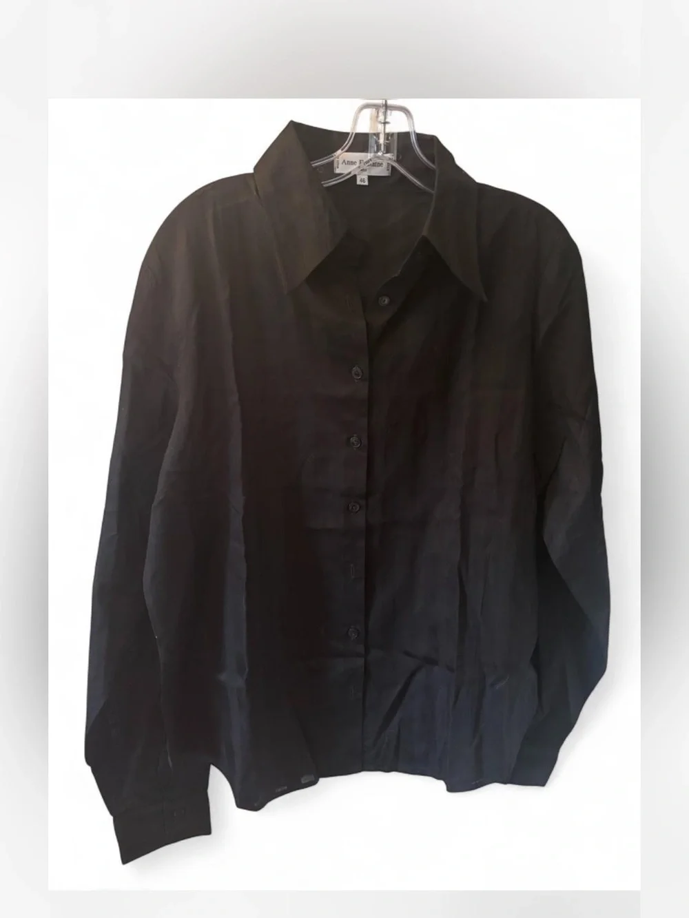 Anne Fontaine | Tops | Anne Fontaine Paris Black Sheer Stripe ...